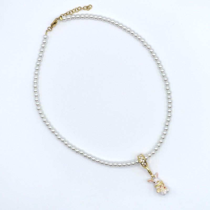 Collier en perles blanches • Philae Paris